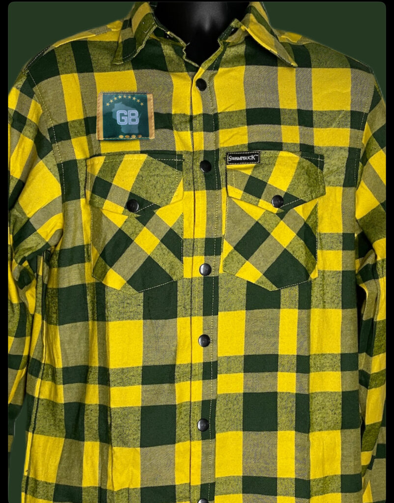 GREEN AND GOLD Flannel shirt/jacket with Sherpa Lining! – Swamp Buck Camo
