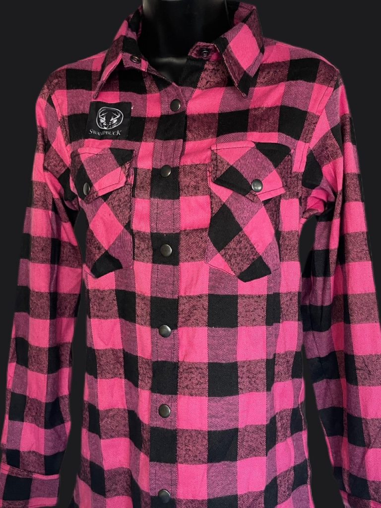 Pink Flannel shirt! Female Cut/Sizing – Swamp Buck Camo