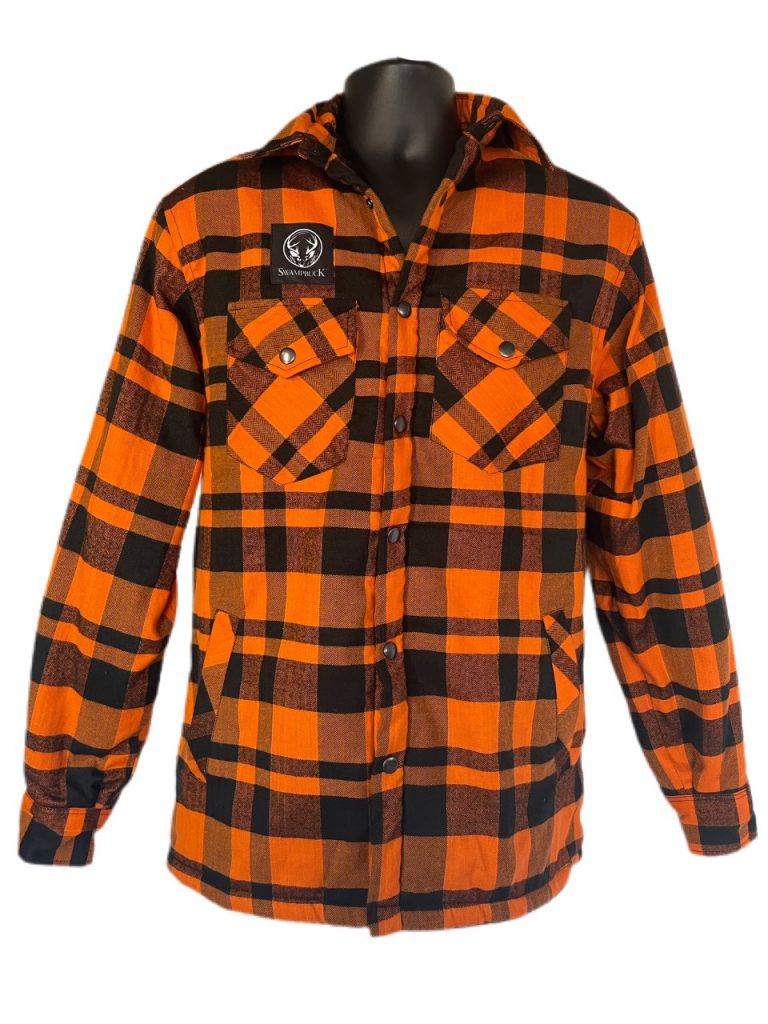 Blaze Orange Flannel shirt/jacket with Sherpa Lining! – Swamp Buck Camo
