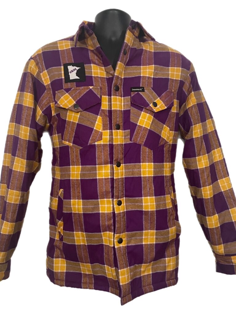 PURPLE AND GOLD Flannel shirt/jacket with Sherpa Lining! – Swamp Buck Camo